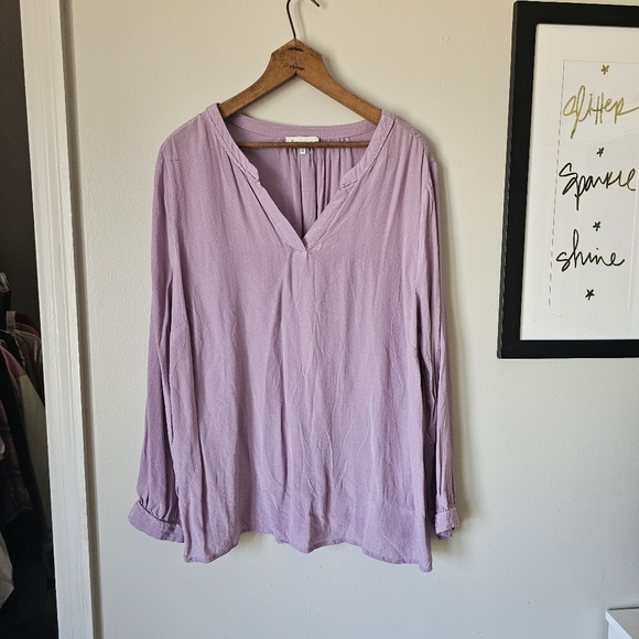 Skies Are Blue | Tops | Plus Size X Lilac Lavender Purple Top 1x | Poshmark
